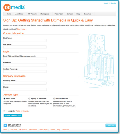 Create Your DOmedia Advertising Account